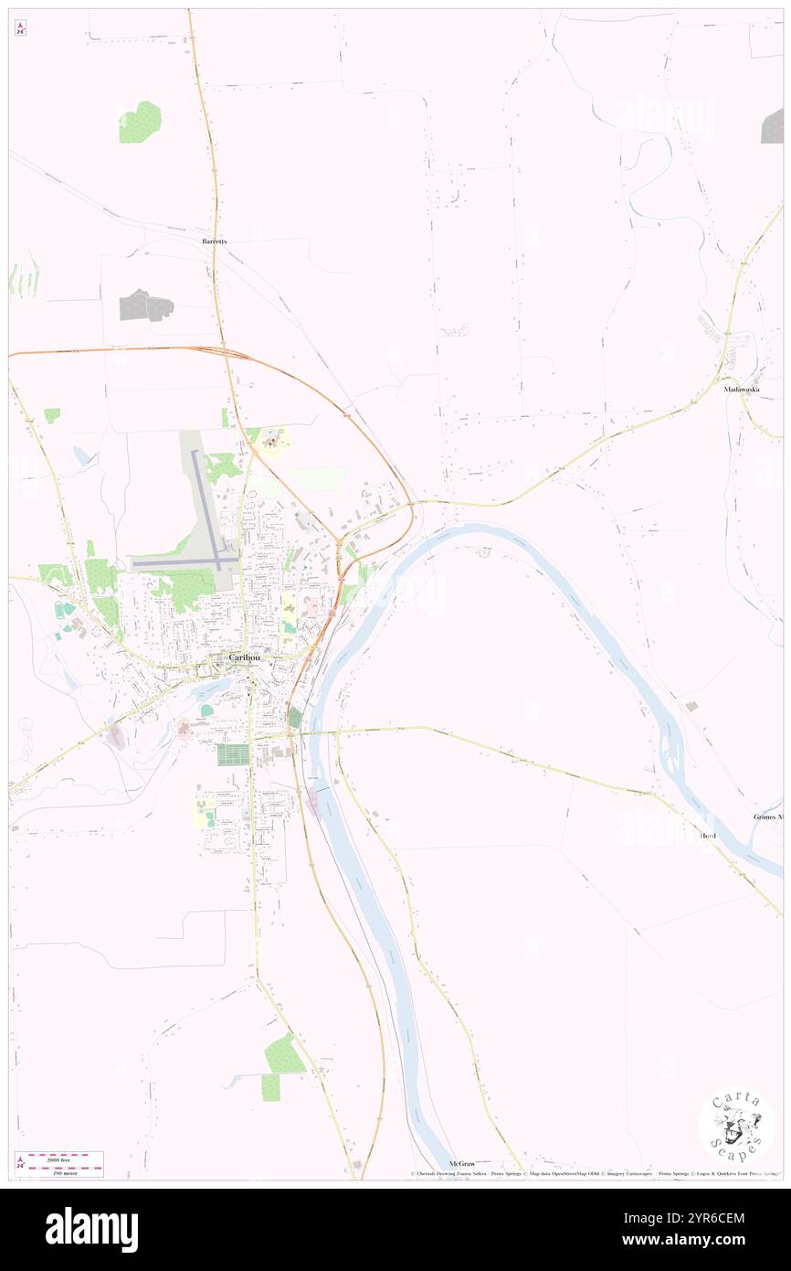 Caribou maine map Cut Out Stock Images & Pictures - Alamy