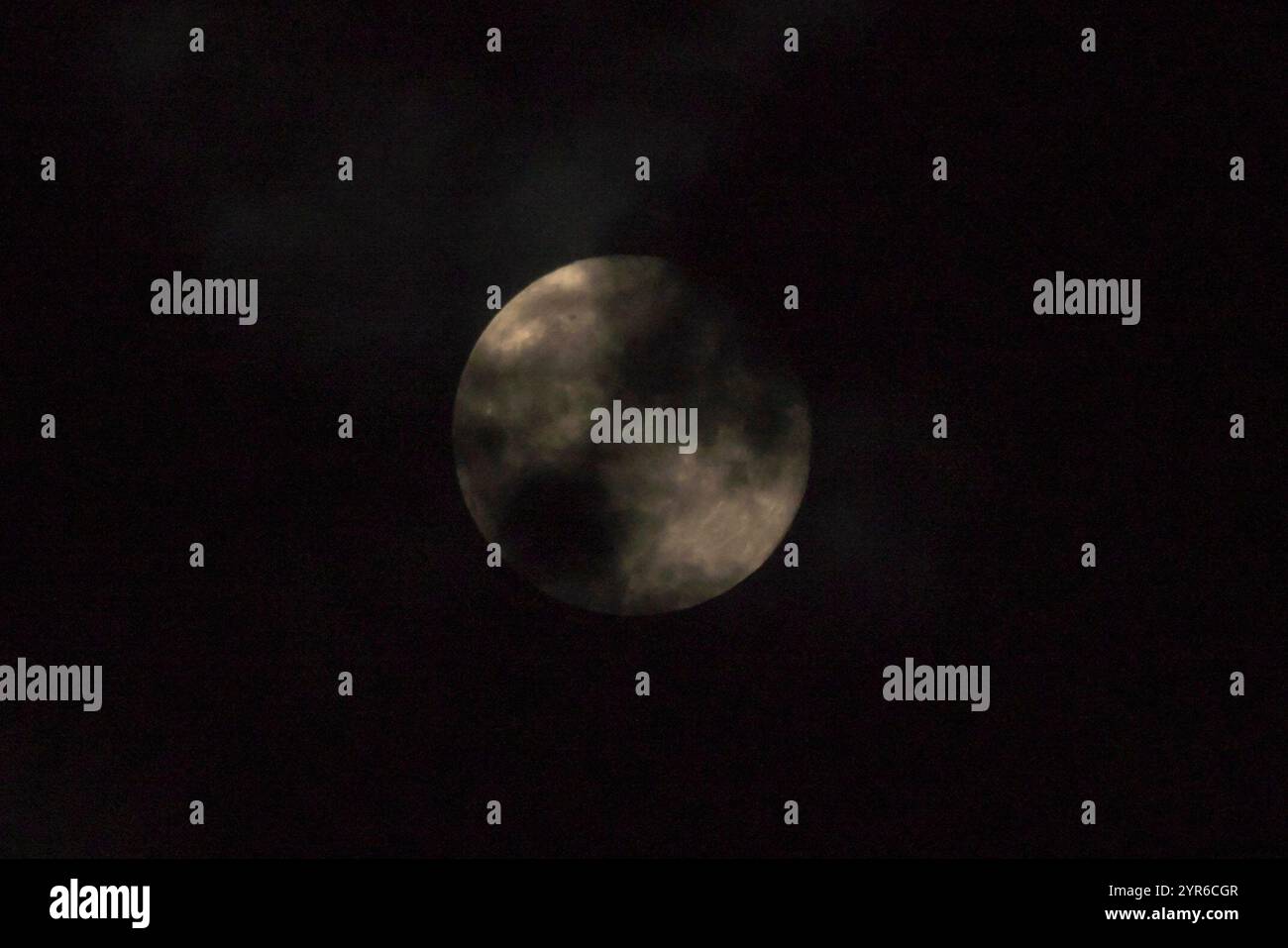 JULY 2021, COLORADO, USA - Clouds obscure full moon Stock Photo - Alamy