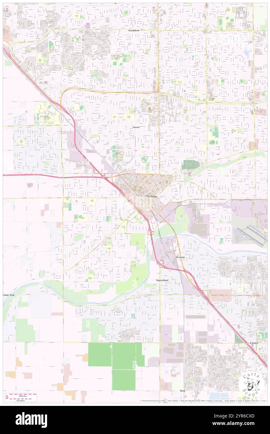 Modesto california map Cut Out Stock Images & Pictures - Alamy