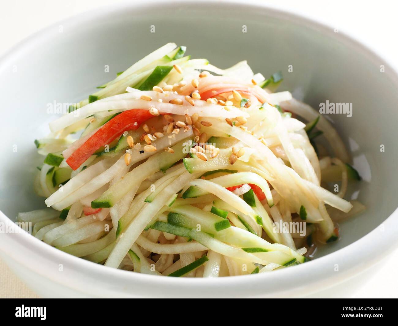 Cucumber, radish and Crab-flavored Fish Cake salad Stock Photo - Alamy
