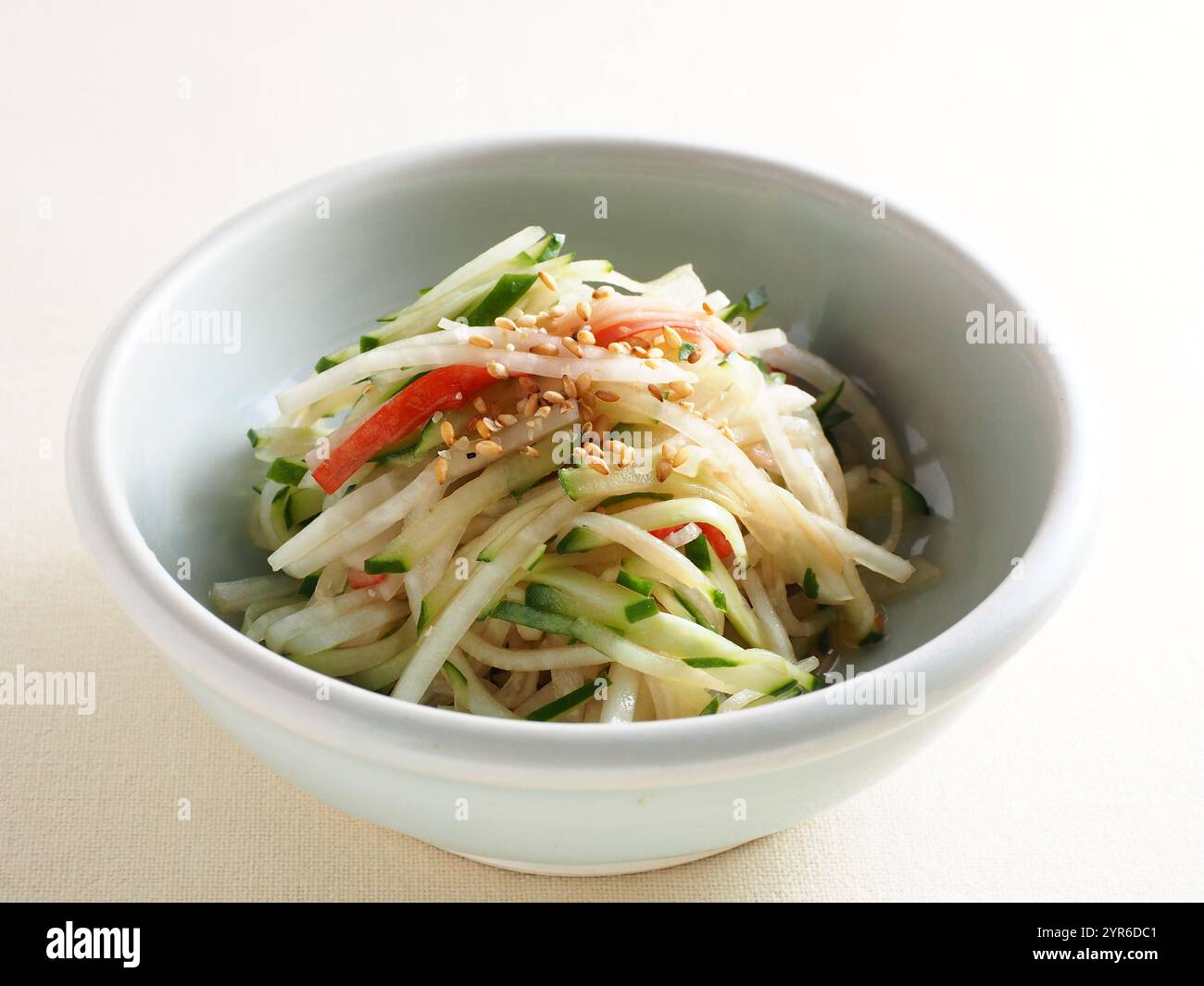 Cucumber, radish and Crab-flavored Fish Cake salad Stock Photo - Alamy
