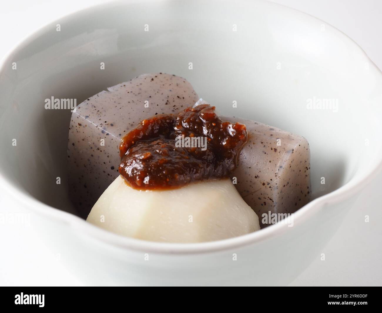 Miso dengaku with konjak and taro Stock Photo - Alamy