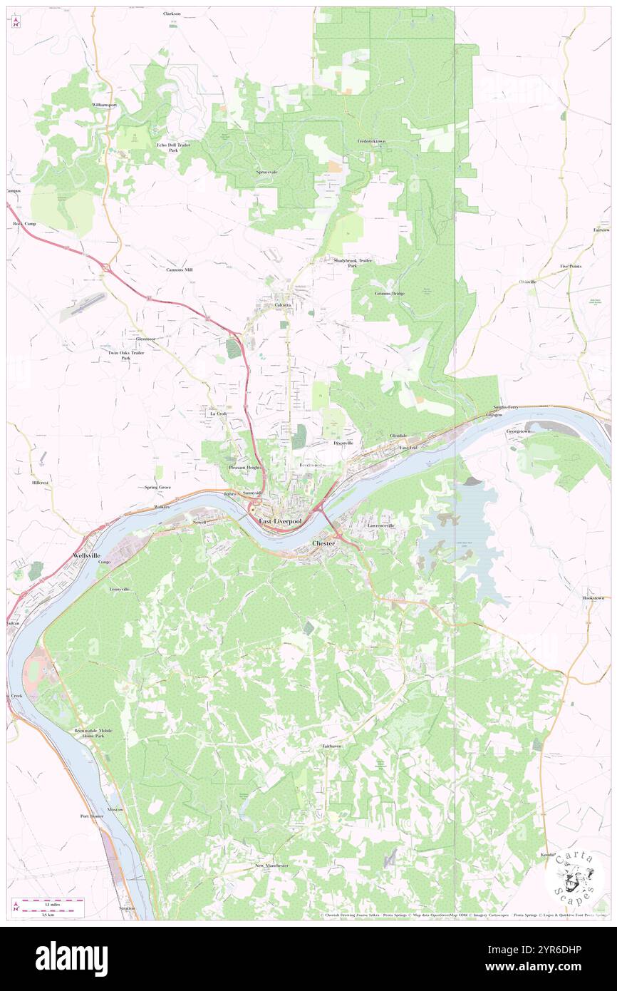 East liverpool ohio map Cut Out Stock Images & Pictures - Alamy