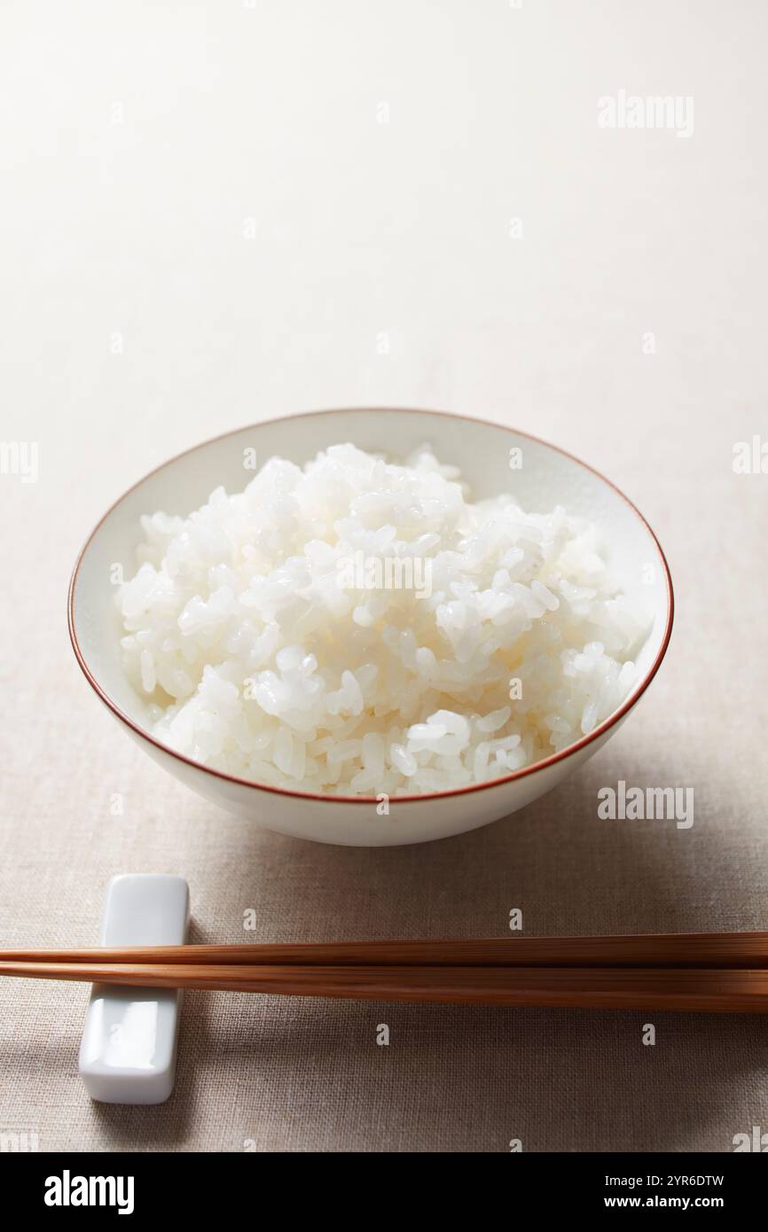 White rice cooked bowl hi-res stock photography and images - Alamy