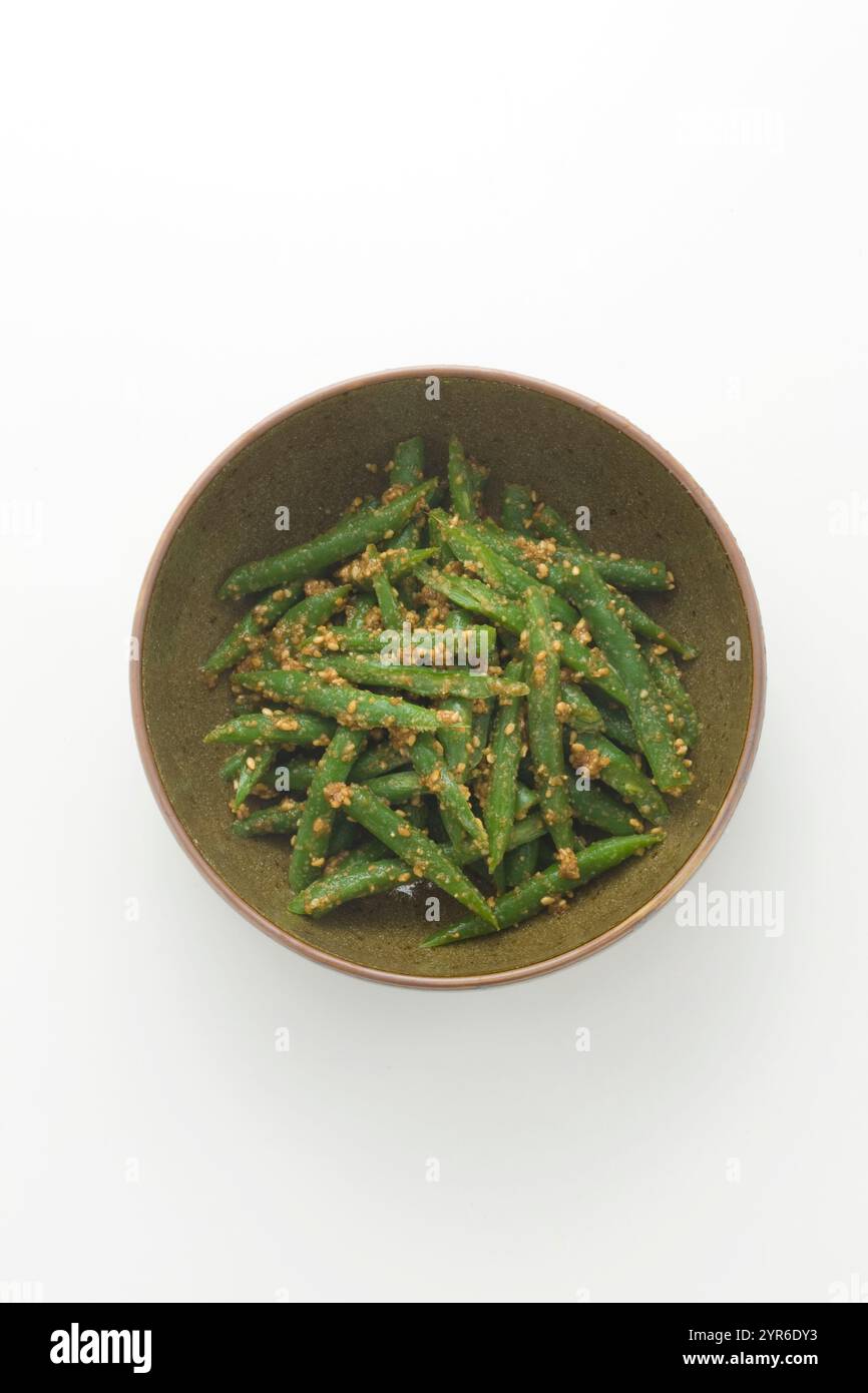 String Beans with Sesame-seed Dressing Stock Photo - Alamy