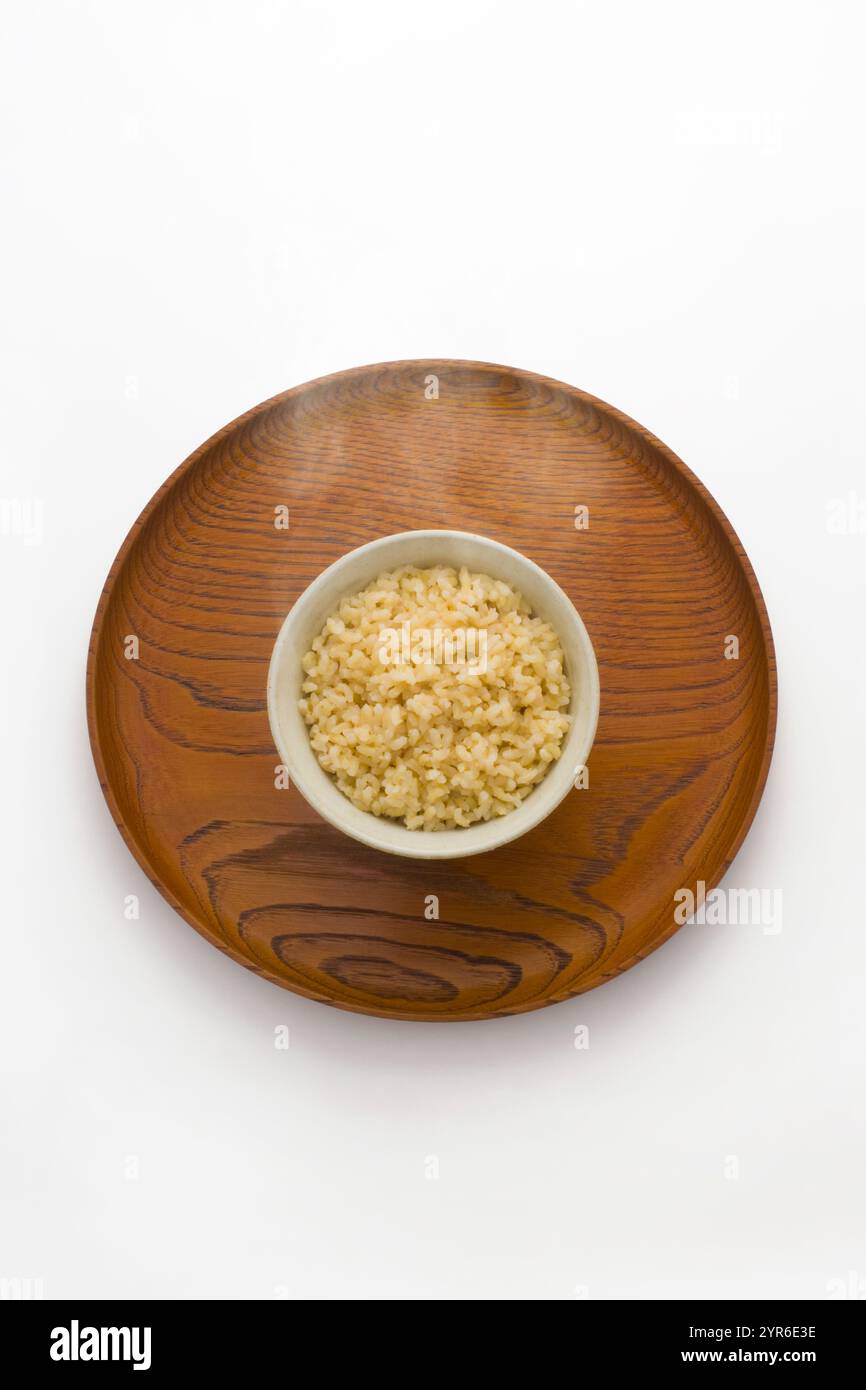 Cooked germinated brown rice Stock Photo - Alamy