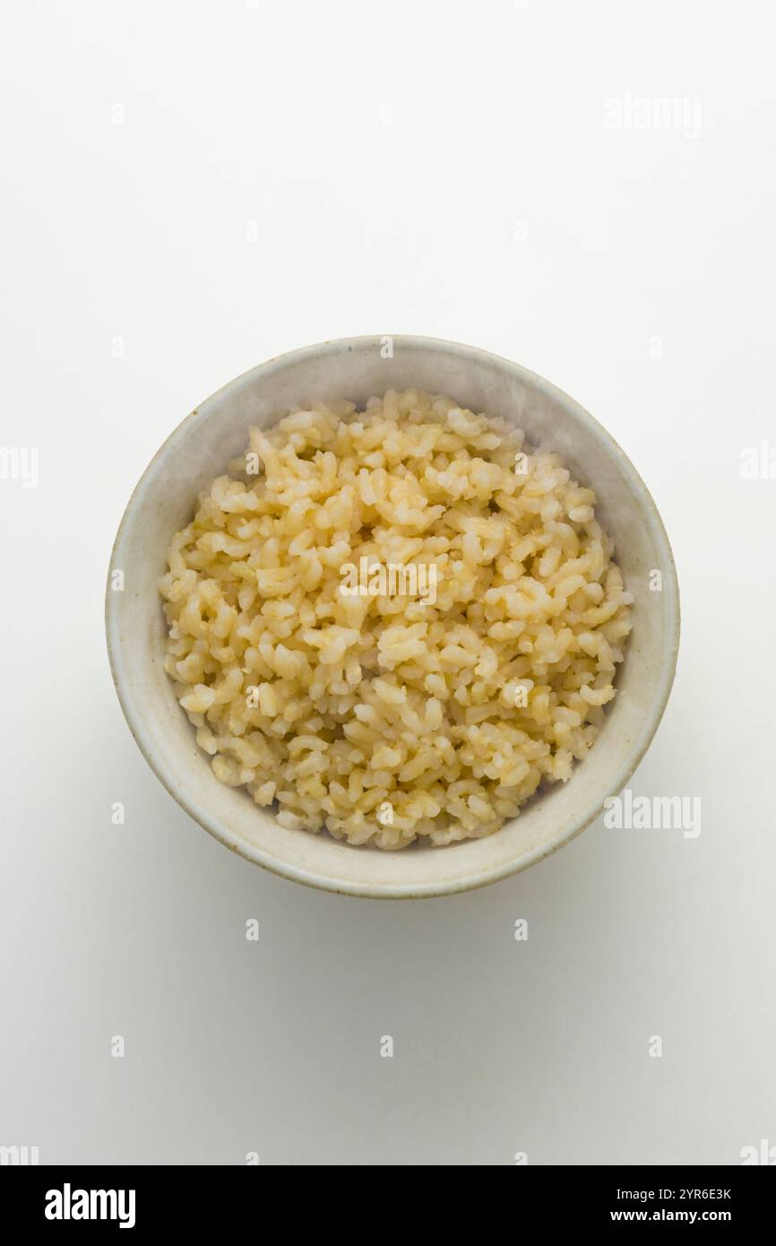 Cooked germinated brown rice Stock Photo - Alamy