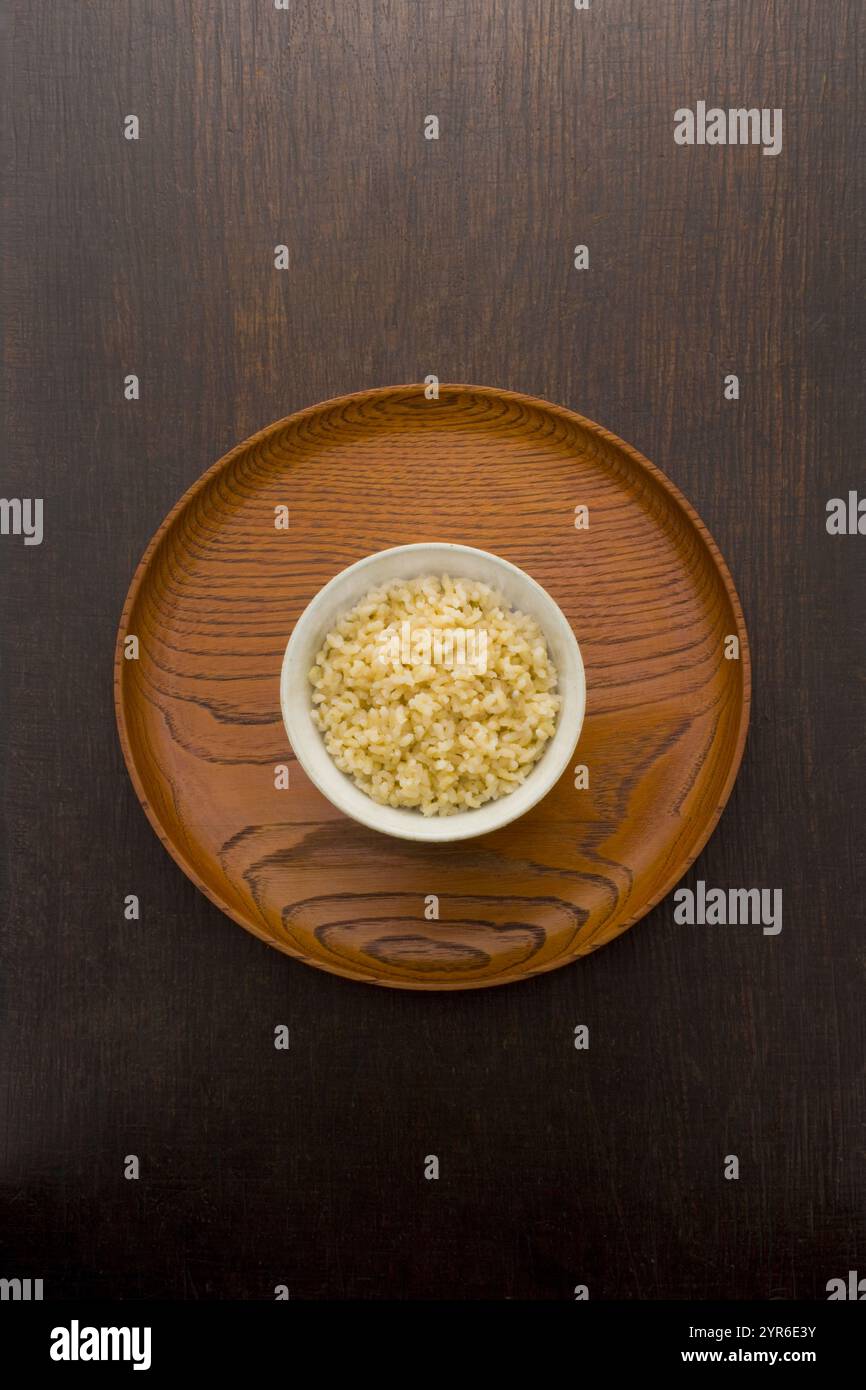 Cooked germinated brown rice Stock Photo - Alamy