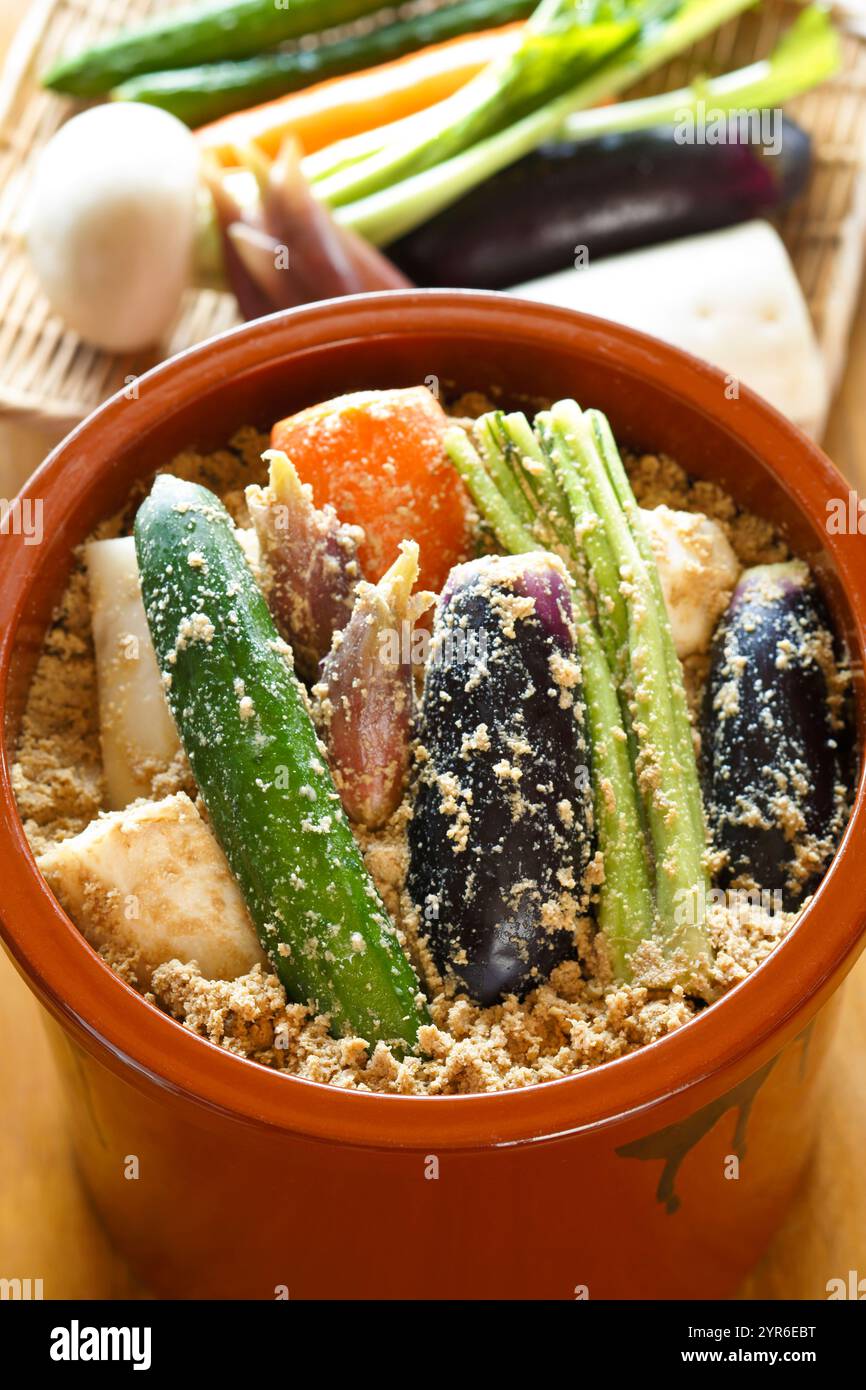 Rice bran pickles Stock Photo - Alamy