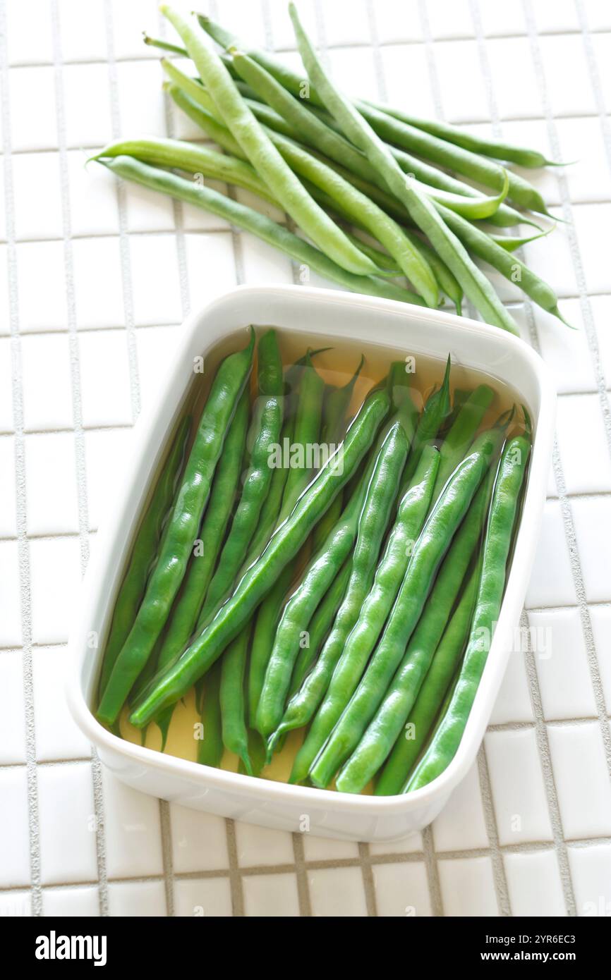 Boiled green beans Stock Photo - Alamy