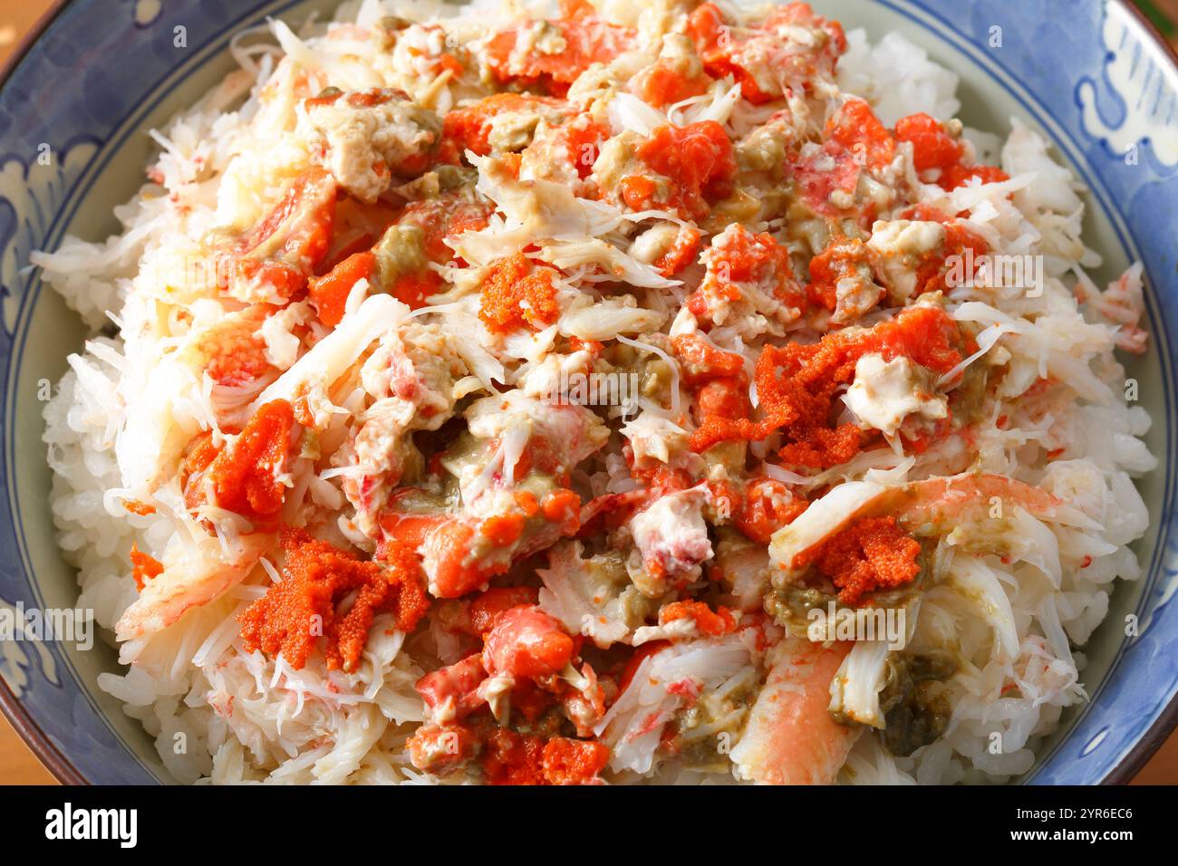Seiko crab and Kaiko rice bowl Stock Photo - Alamy
