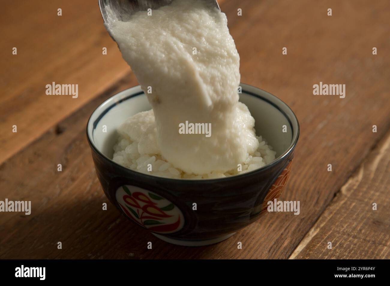 White rice with yam Stock Photo - Alamy