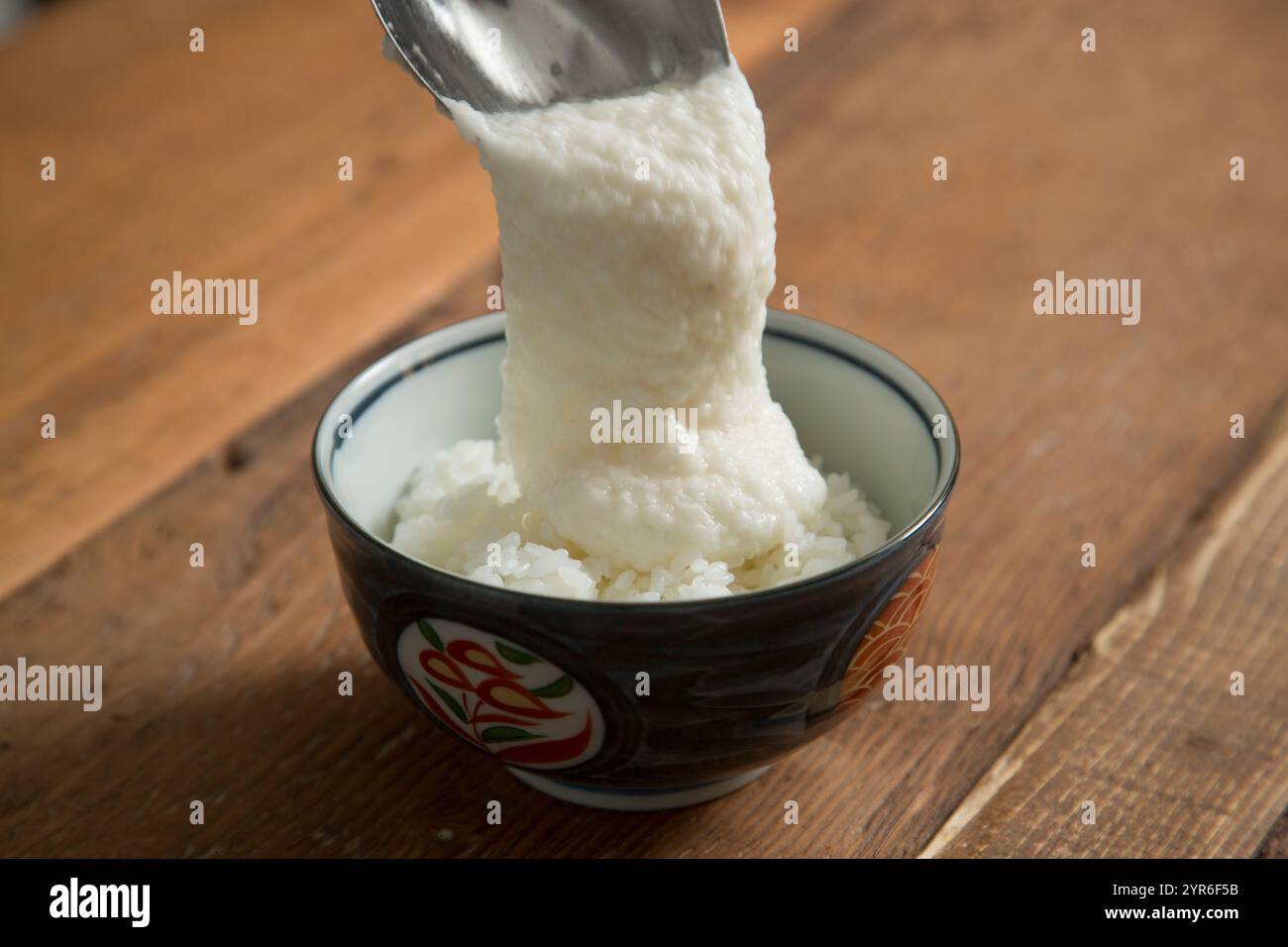White rice with yam Stock Photo - Alamy