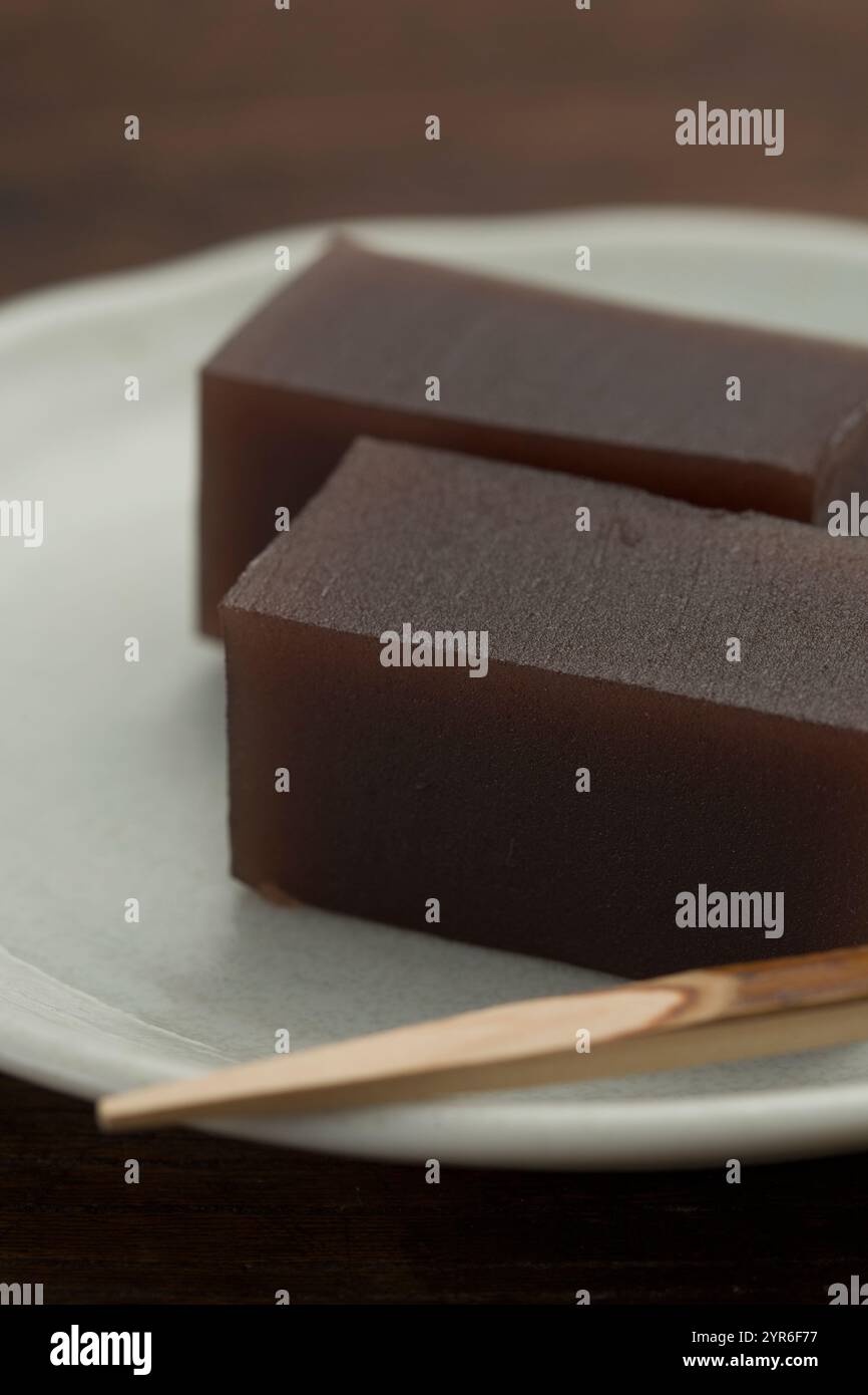 Yokan (sweet bean jelly Stock Photo - Alamy
