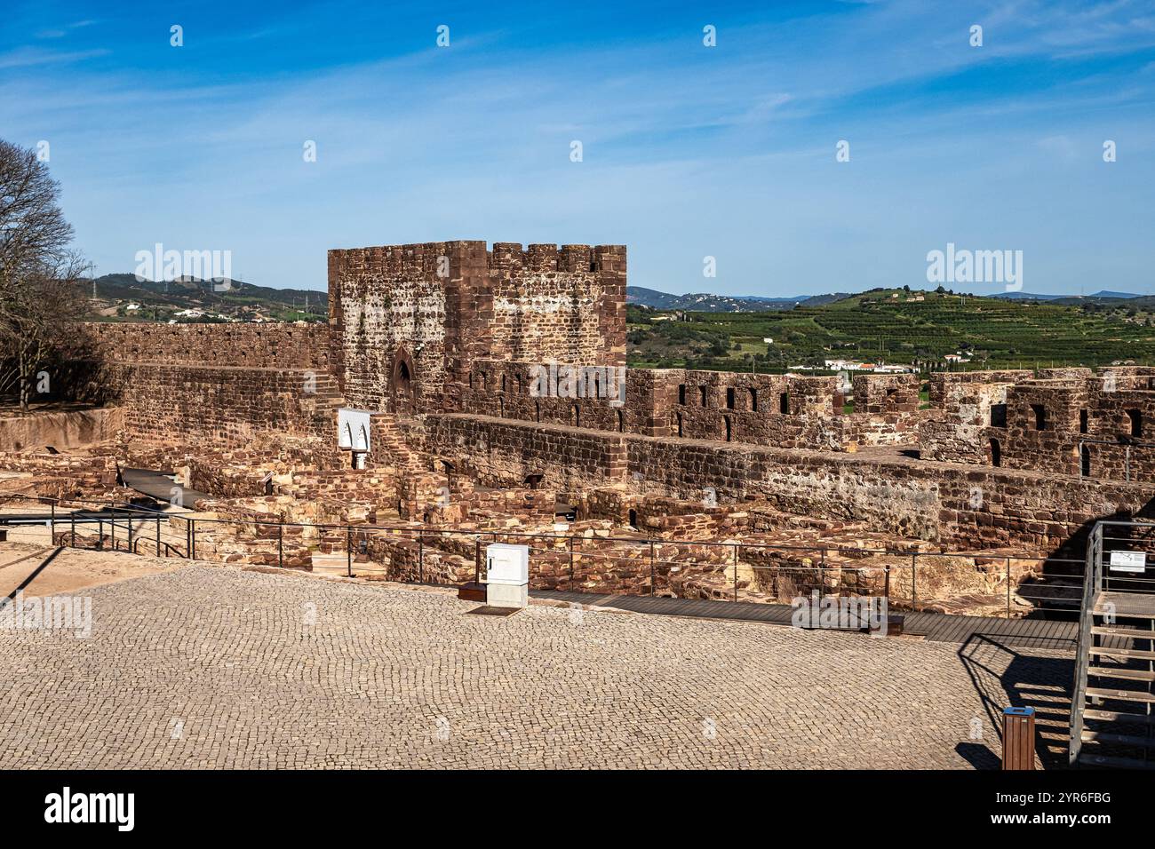 Silves Castle in the South of Portugal. A medieval fortress built by ...