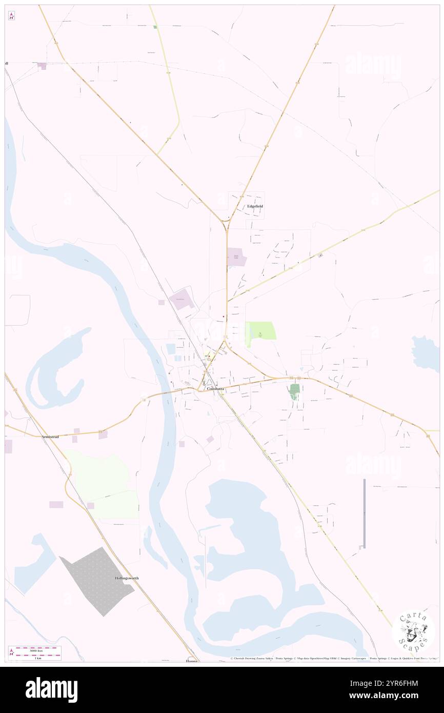 Coushatta map Cut Out Stock Images & Pictures - Alamy