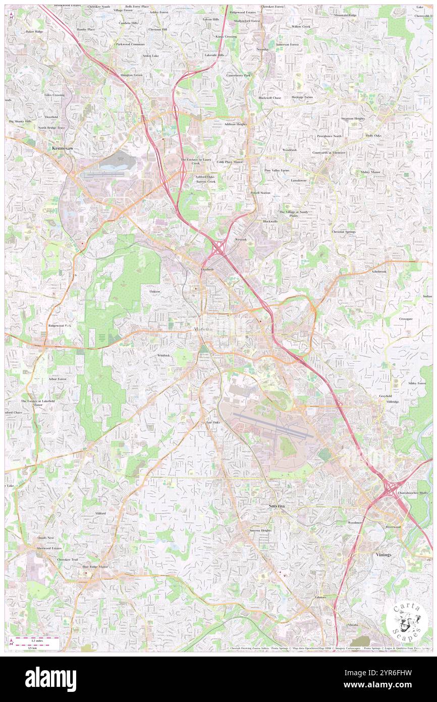 Map of marietta georgia Cut Out Stock Images & Pictures - Alamy