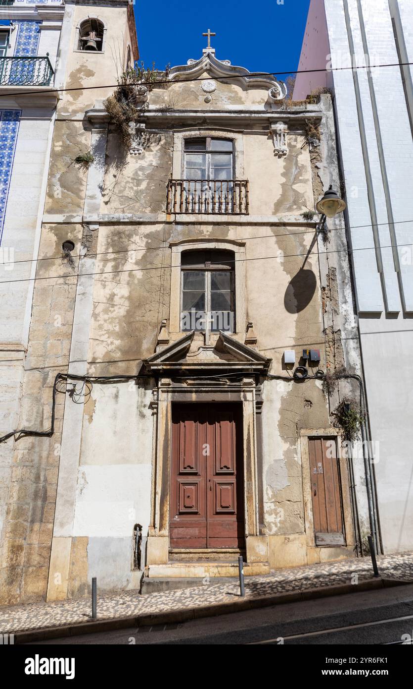 Facade of ruined Chapel of the Ascension of Christ, built in the 16th ...