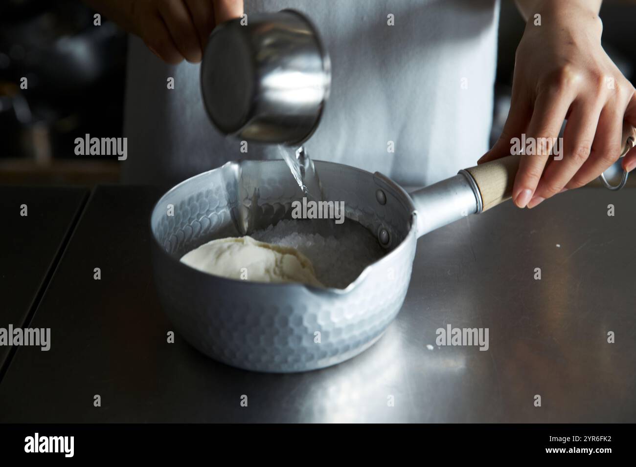 Raw bean paste with water and white sugar Stock Photo - Alamy