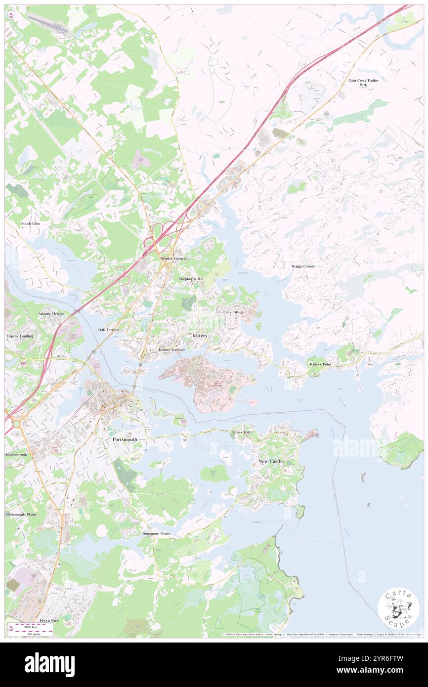 Map of kittery maine Cut Out Stock Images & Pictures - Alamy