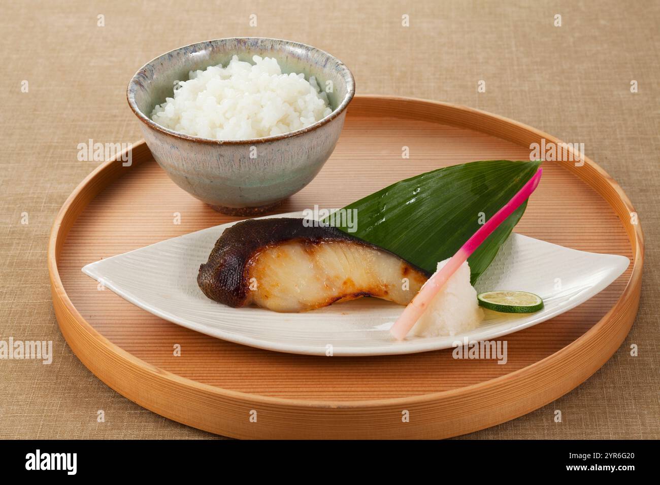 Cod and rice Stock Photo - Alamy