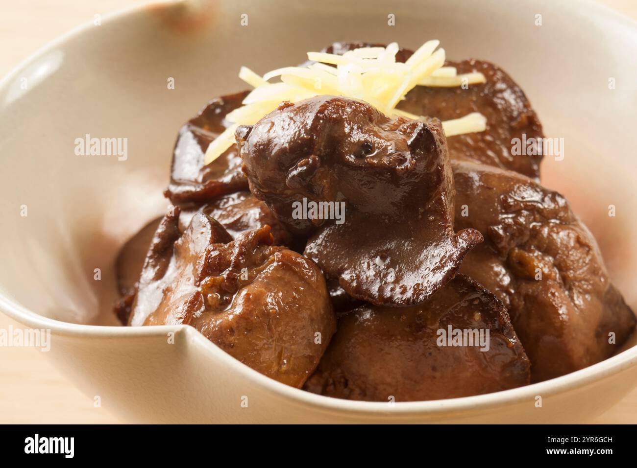 Chicken liver stew Stock Photo - Alamy