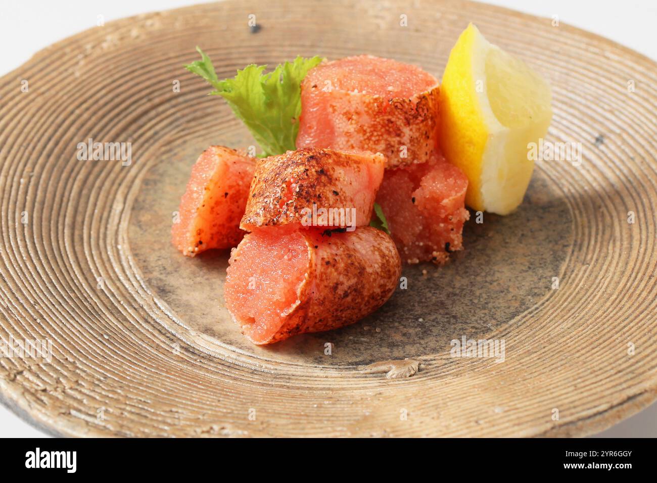 Seared cod roe Stock Photo - Alamy