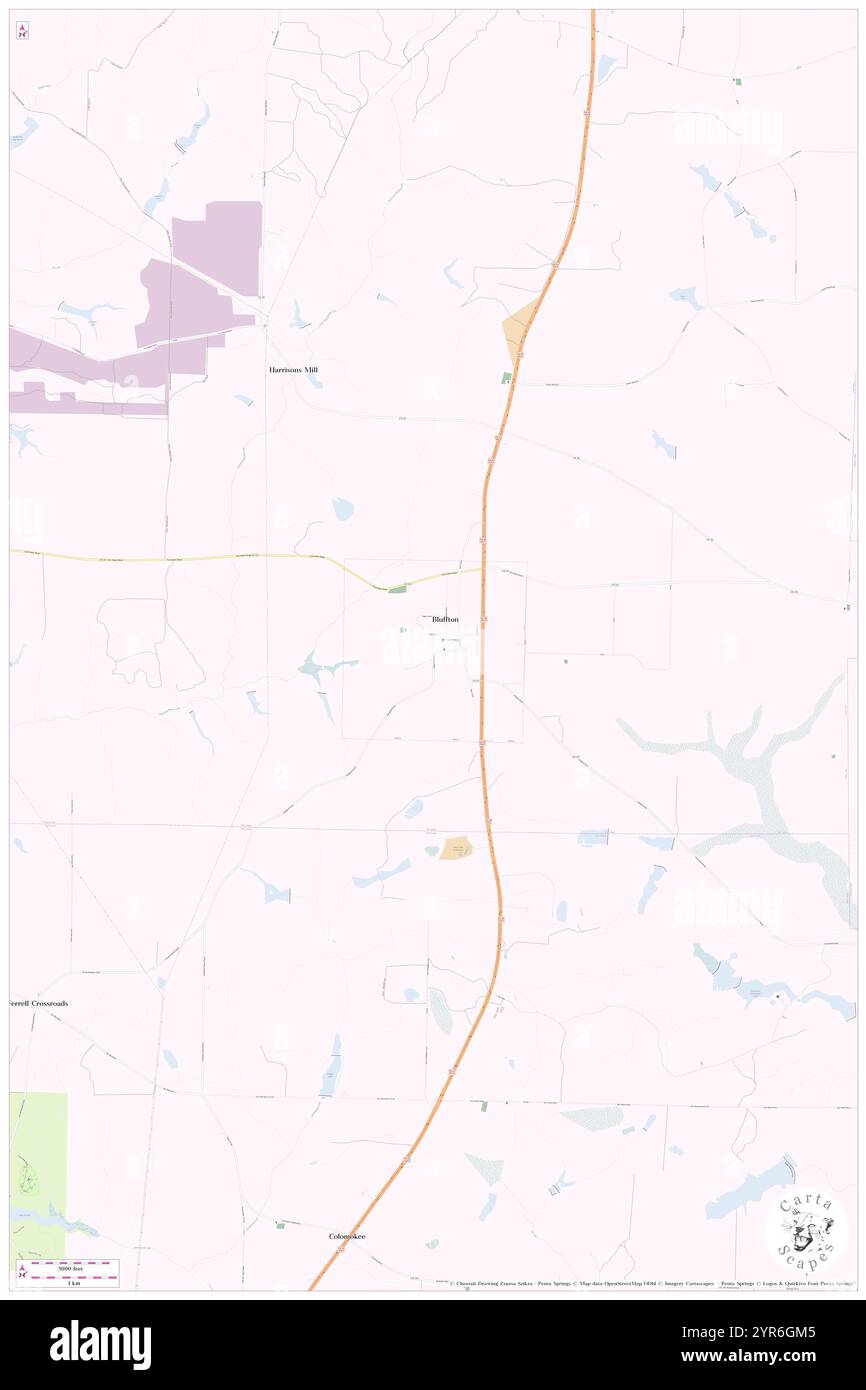 Map of bluffton Cut Out Stock Images & Pictures - Alamy