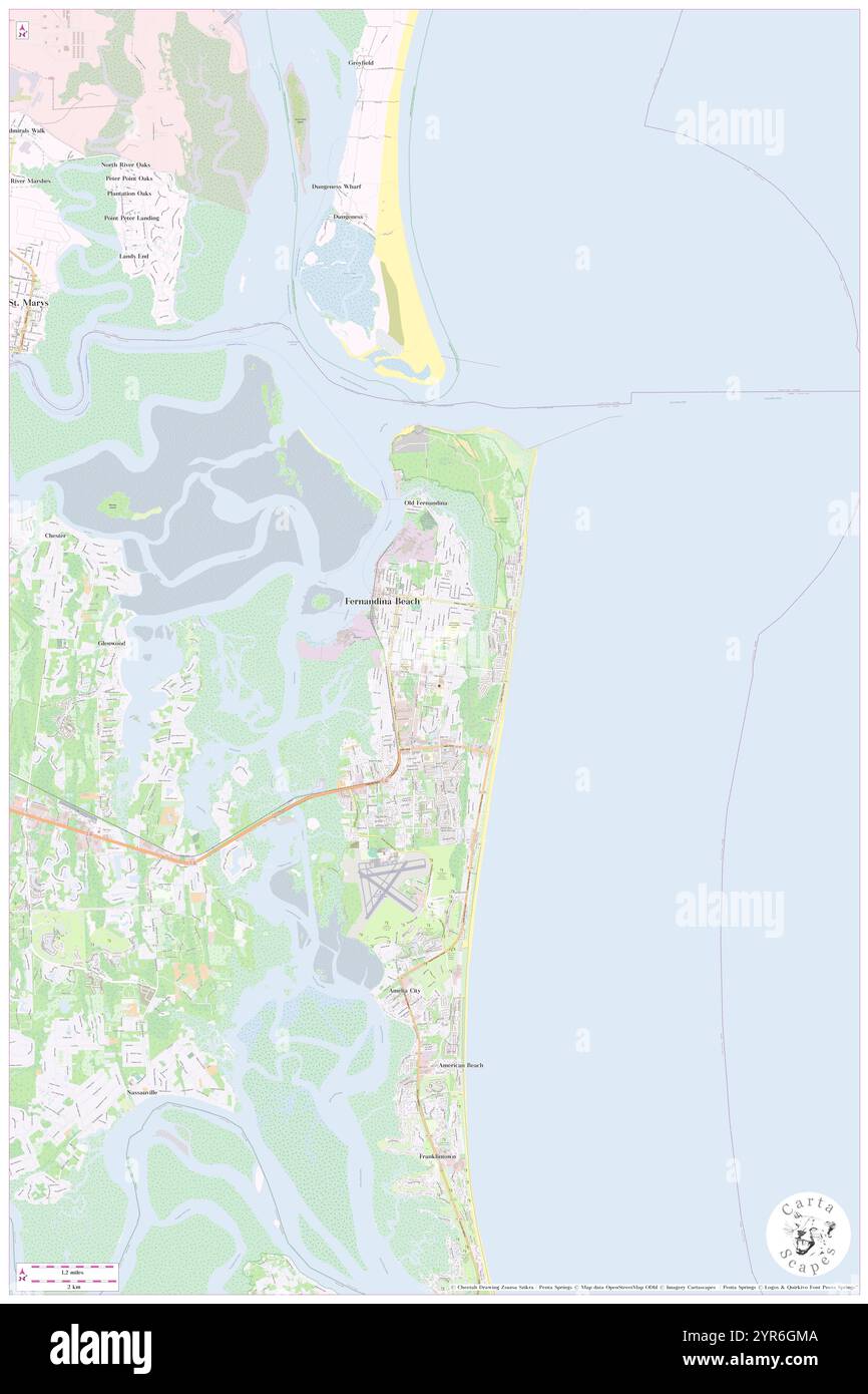 Fernandina beach florida map Cut Out Stock Images & Pictures - Alamy