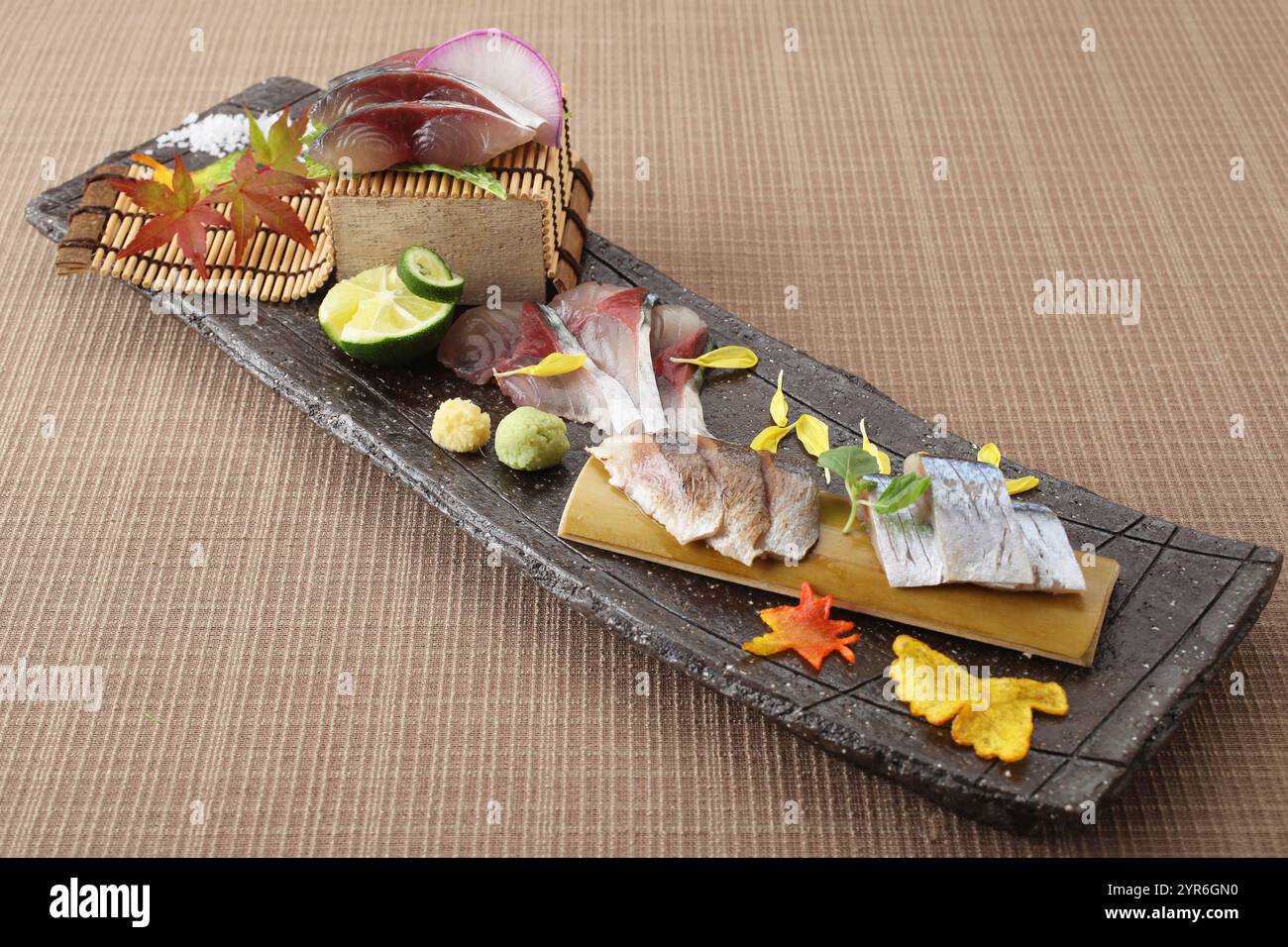Sashimi with mackerel and Saury ( Sanma Stock Photo - Alamy
