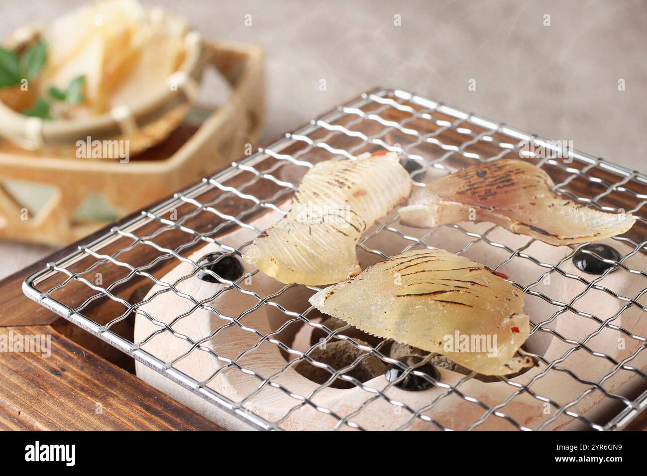 Charcoal-roasted fillet of ray Stock Photo - Alamy