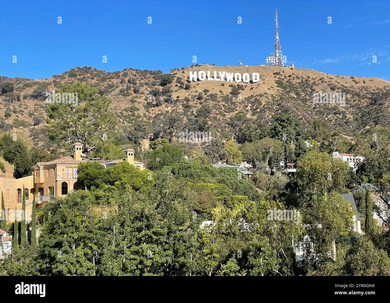 Hollywood, Sign, Hills, Hollywood Sign, Hollywood Hills, homes, Los Angeles, California, USA ...