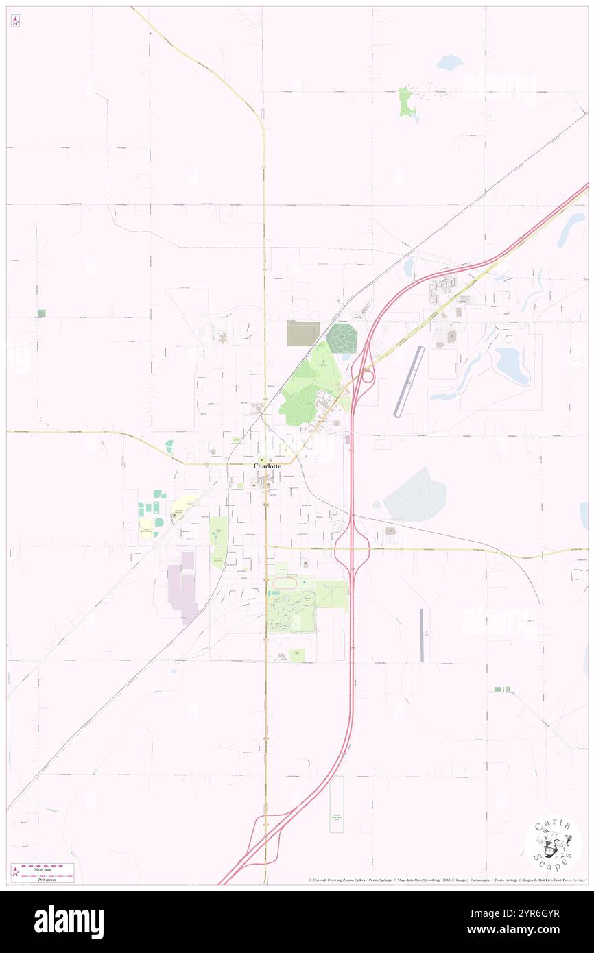 Charlotte michigan map Cut Out Stock Images & Pictures - Alamy