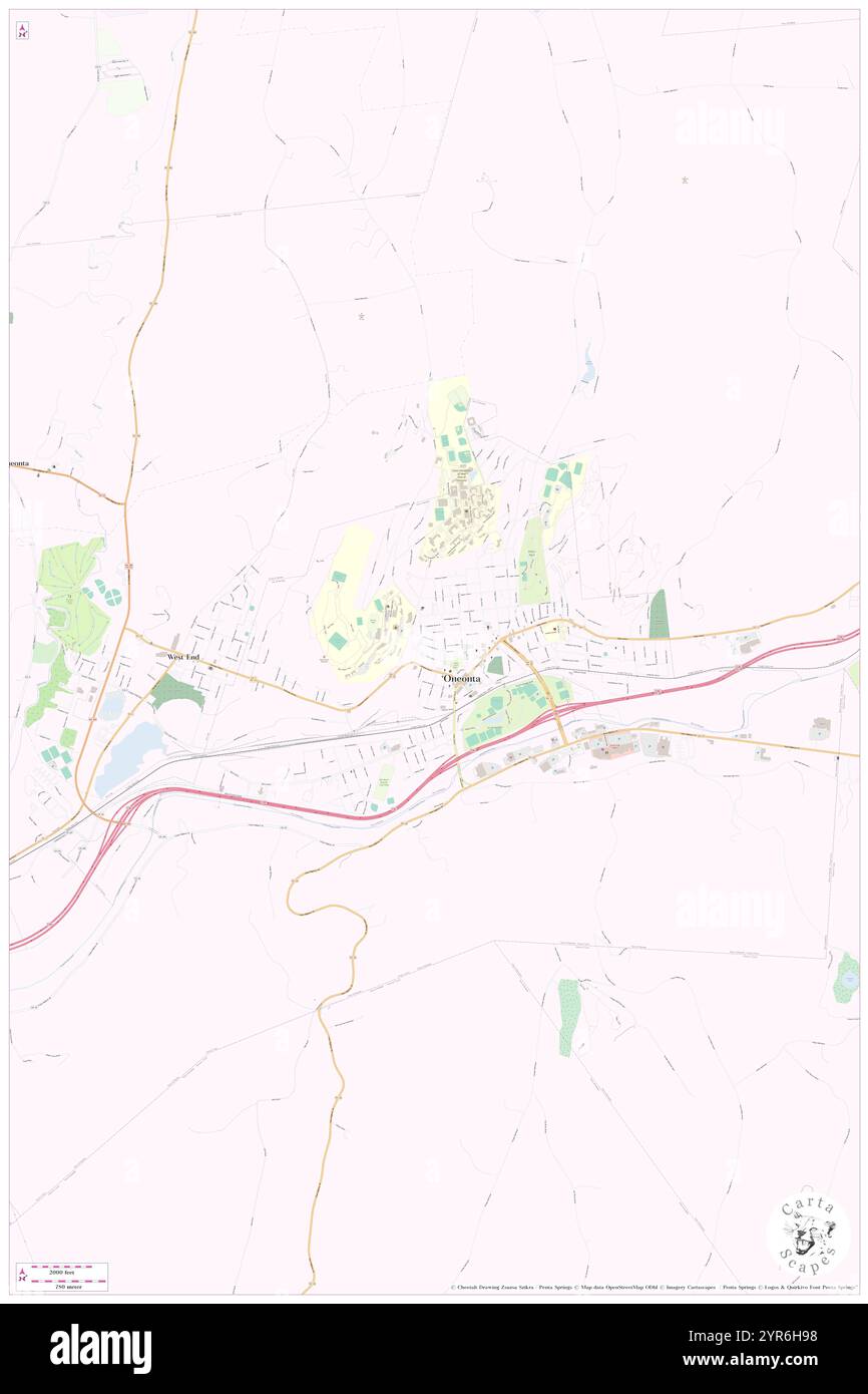 Map of oneonta Cut Out Stock Images & Pictures - Alamy