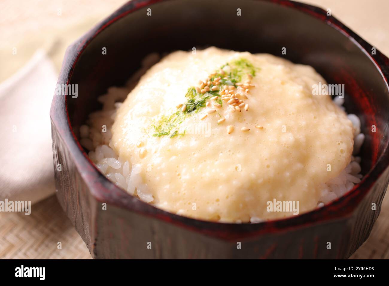 Barley rice with grated yam Stock Photo - Alamy