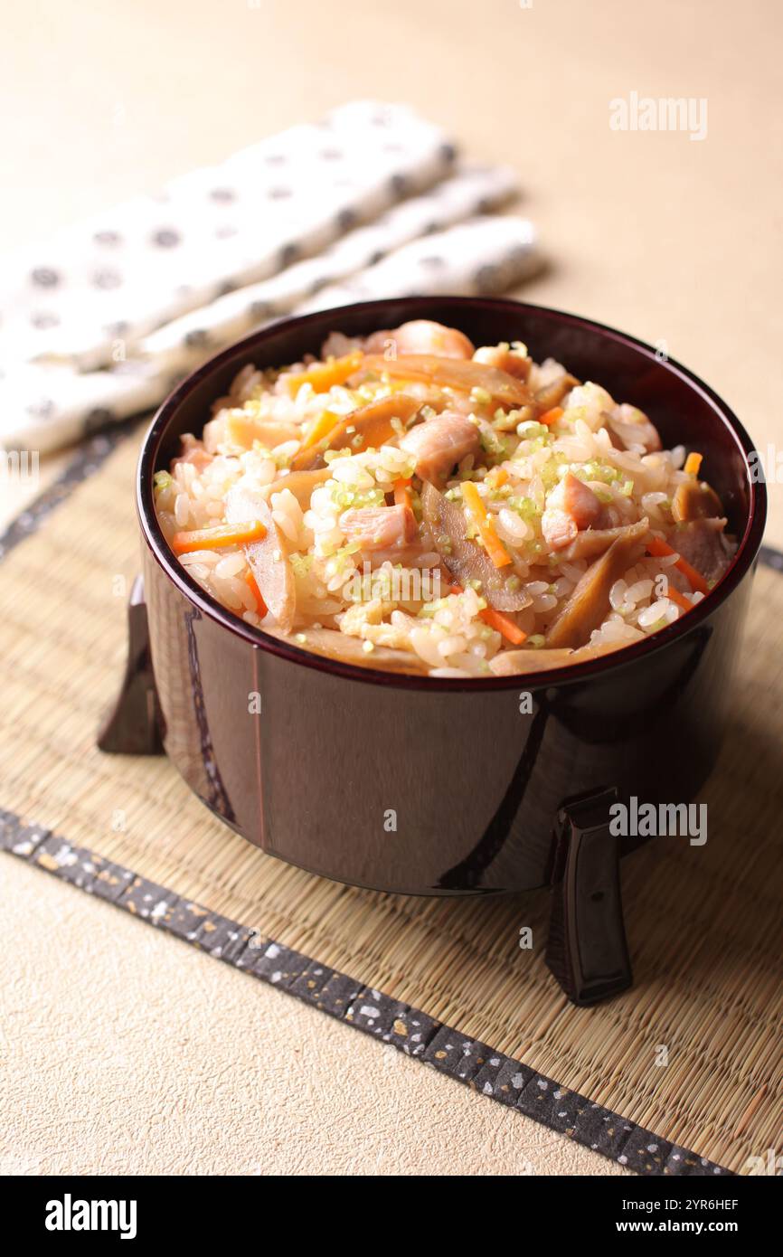 Chicken with five-star rice Stock Photo - Alamy