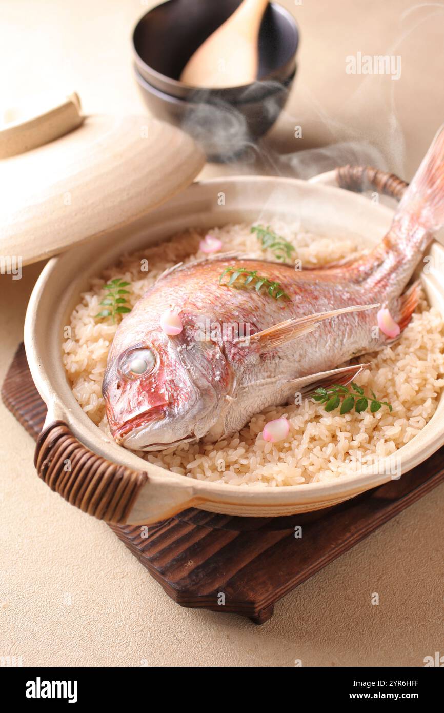 Sea bream rice Stock Photo - Alamy