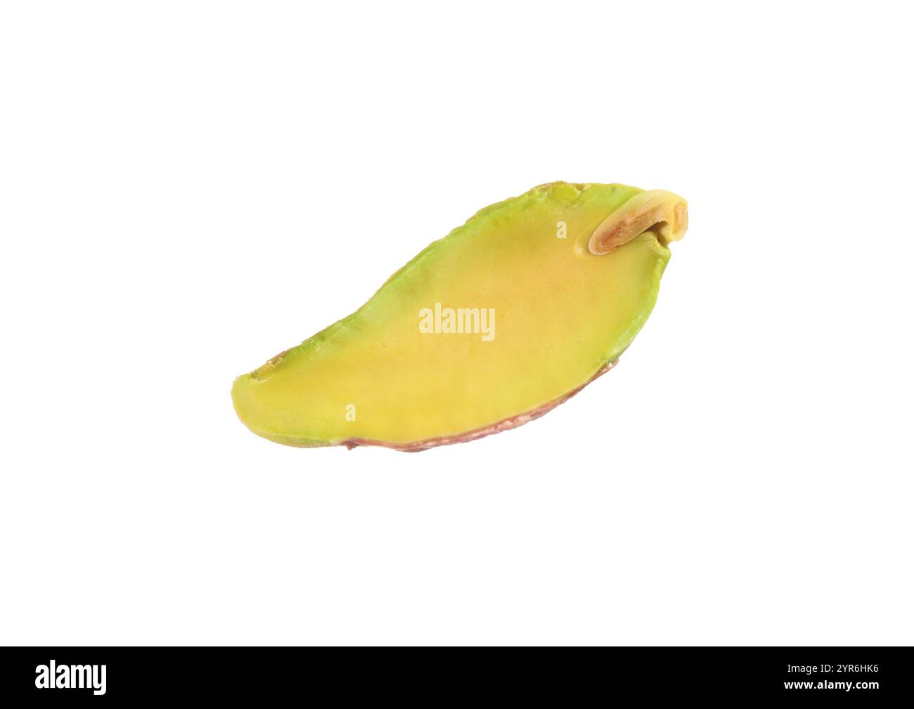 Half of peeled pistachio nut isolated on white Stock Photo - Alamy