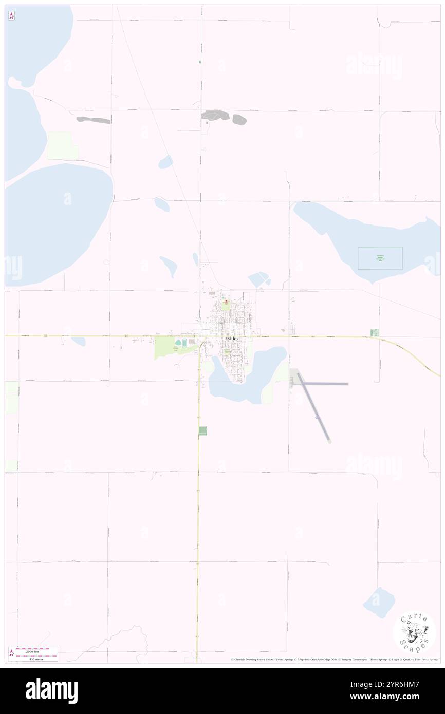 Map of ashley north dakota Cut Out Stock Images & Pictures - Alamy