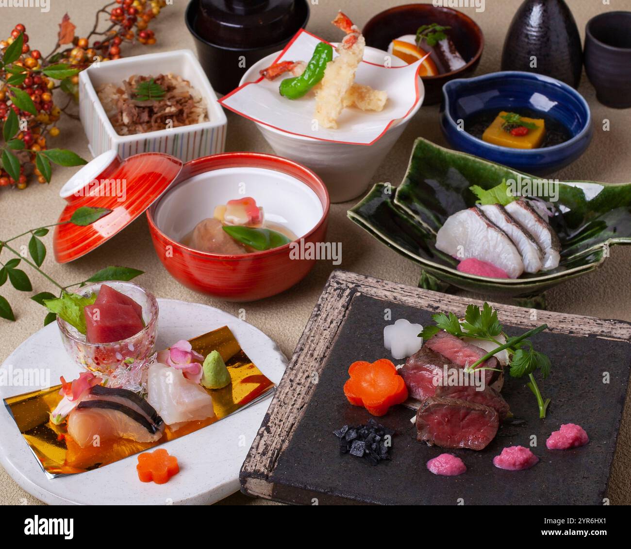 Japanese kaiseki course hi-res stock photography and images - Alamy