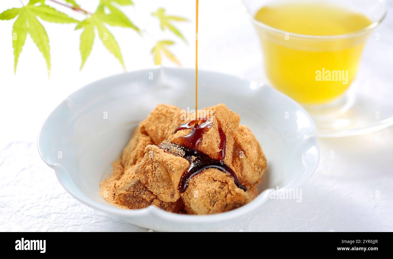 Bracken starch rice cake Stock Photo - Alamy