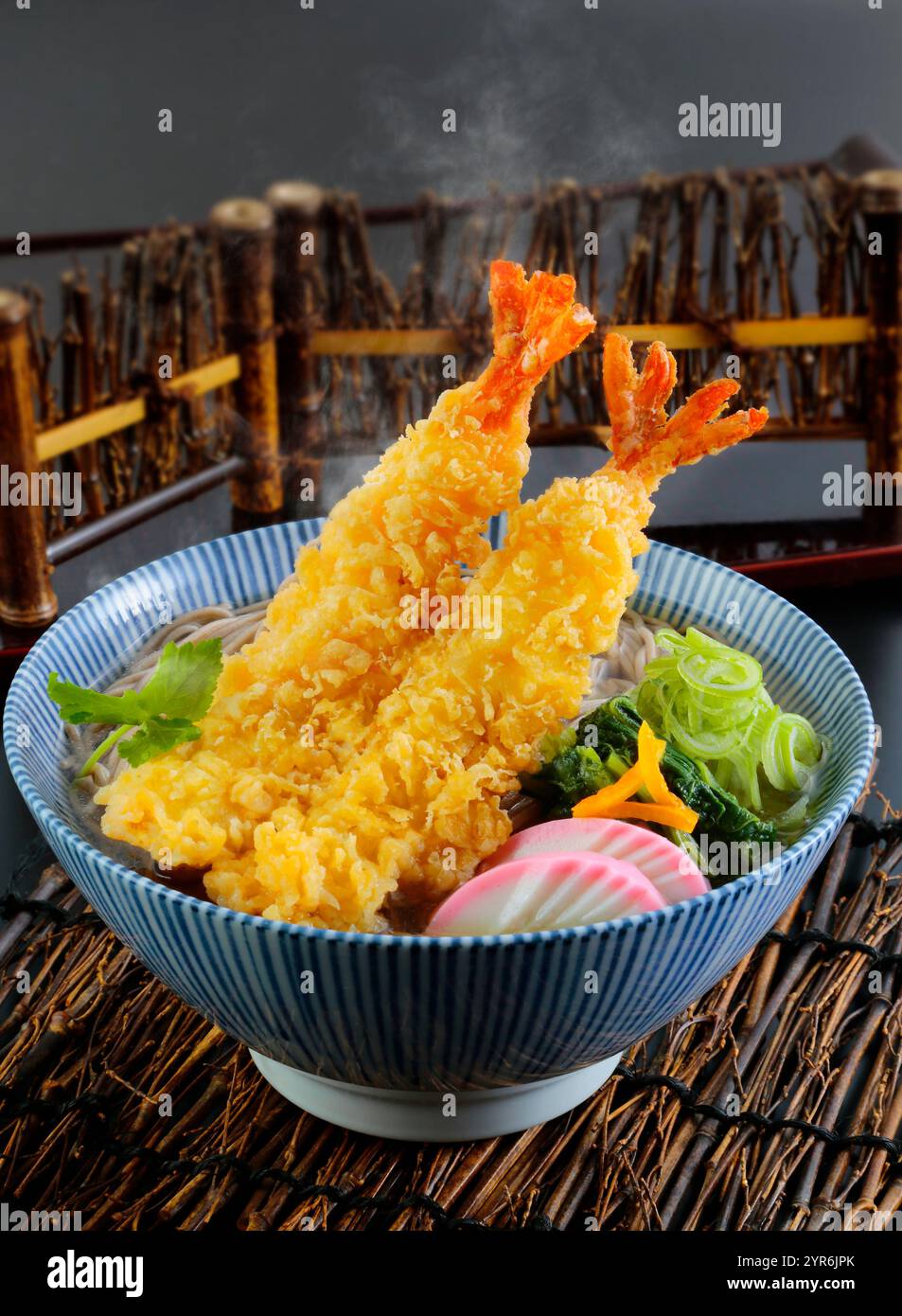 Ebi tempura soba Stock Photo - Alamy