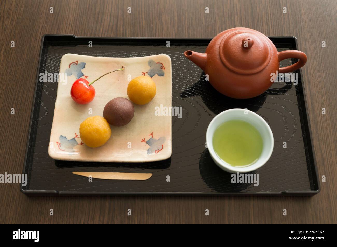 Green tea small sweets hi-res stock photography and images - Alamy
