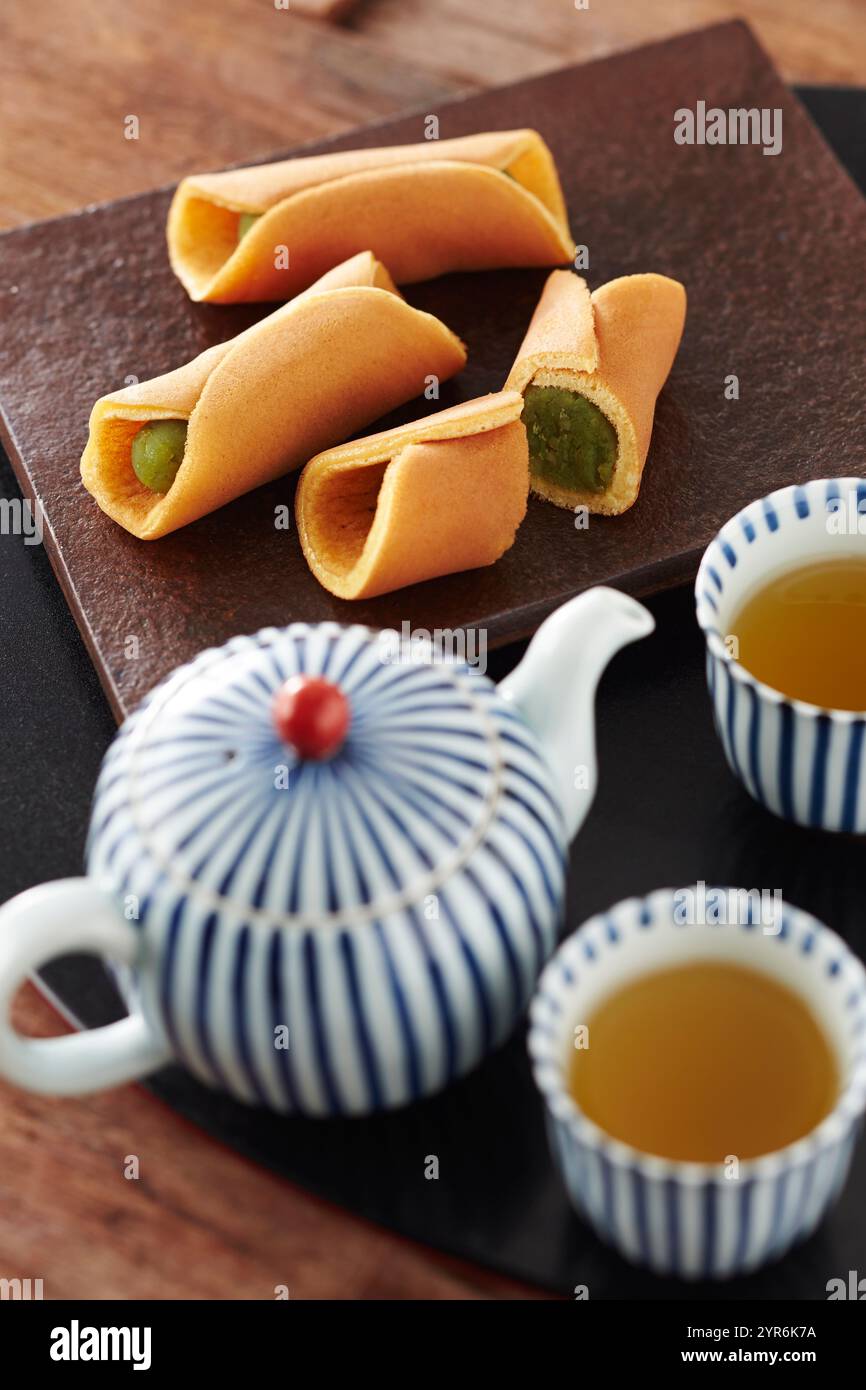 Japanese style sweets Stock Photo - Alamy