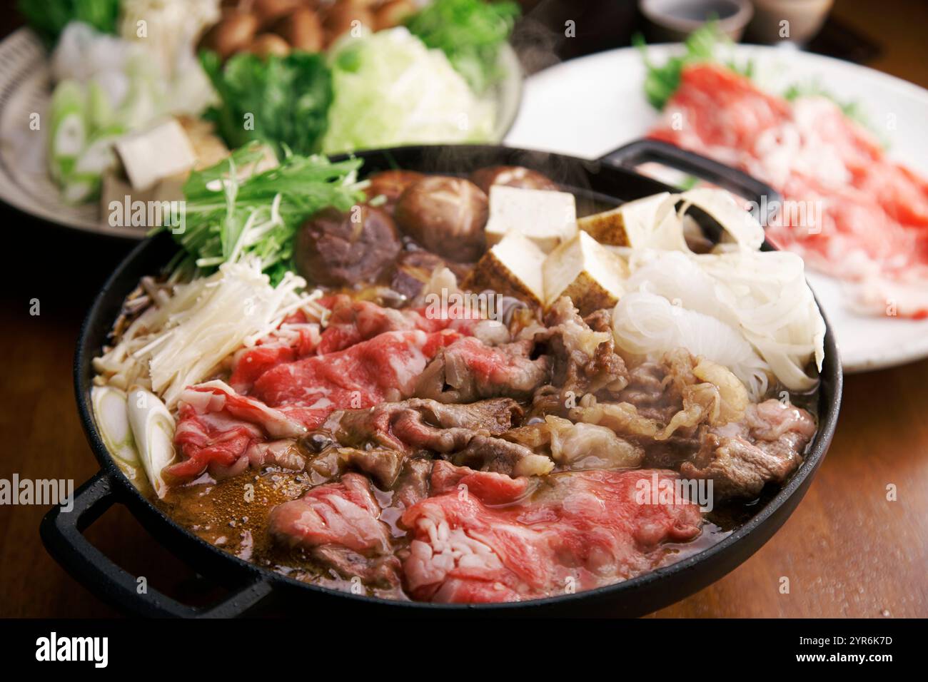 Japanese beef sukiyaki Stock Photo - Alamy