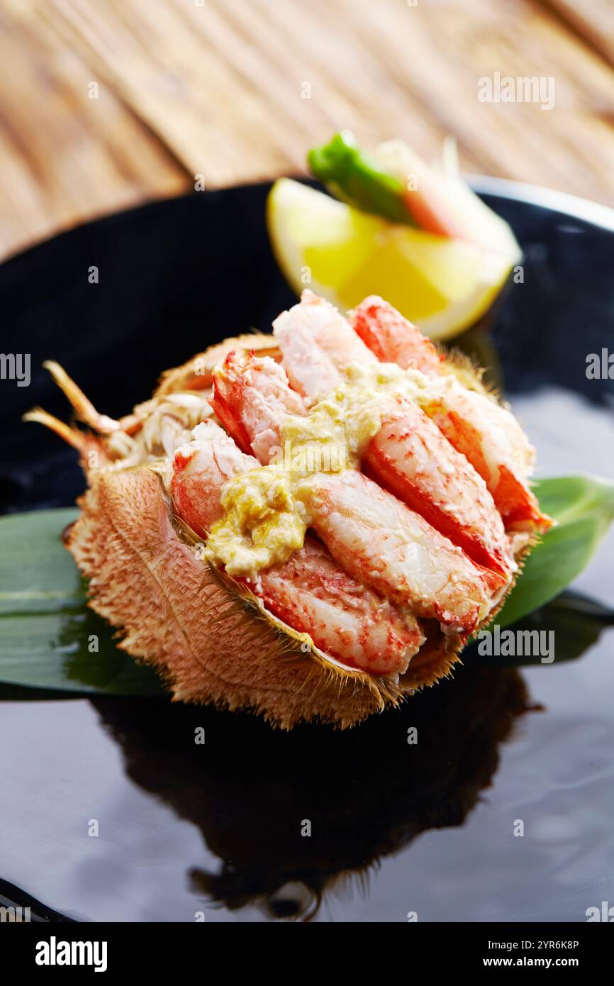 Crab shell of hair crab Stock Photo - Alamy