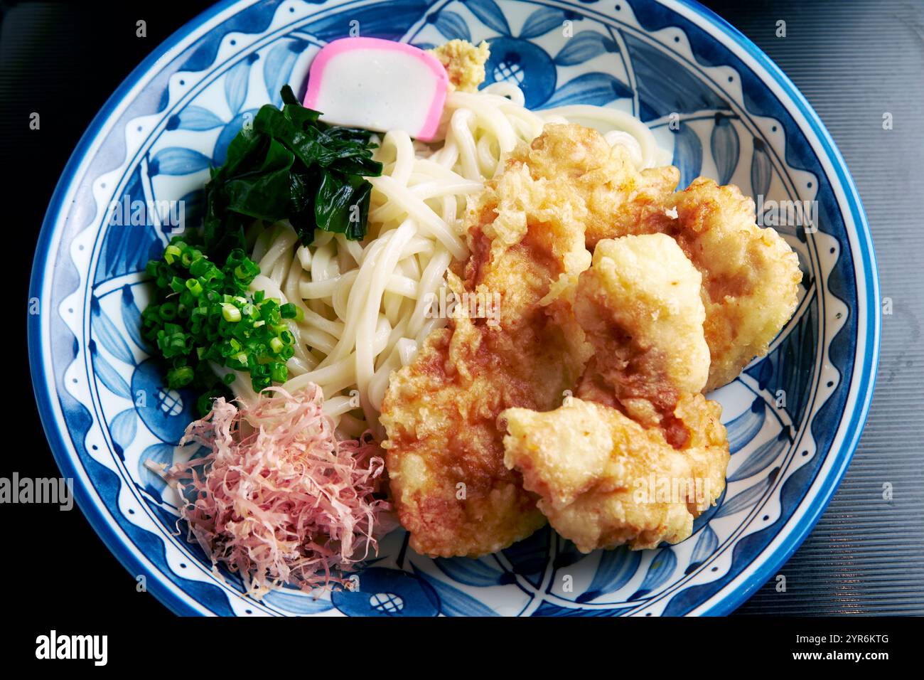 Chicken tempura chilled udon noodles Stock Photo - Alamy