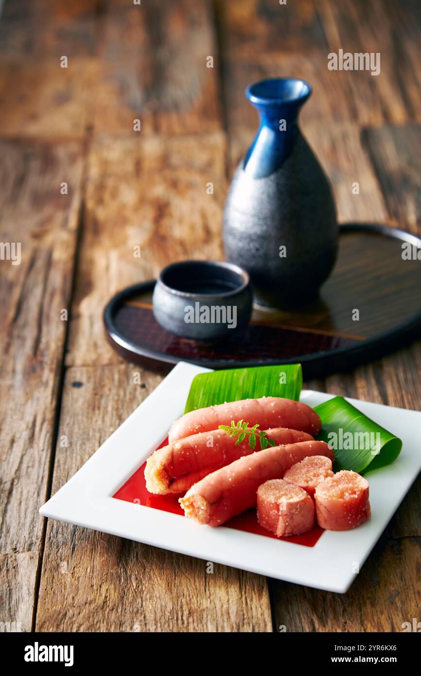 Grilled cod roe Stock Photo - Alamy