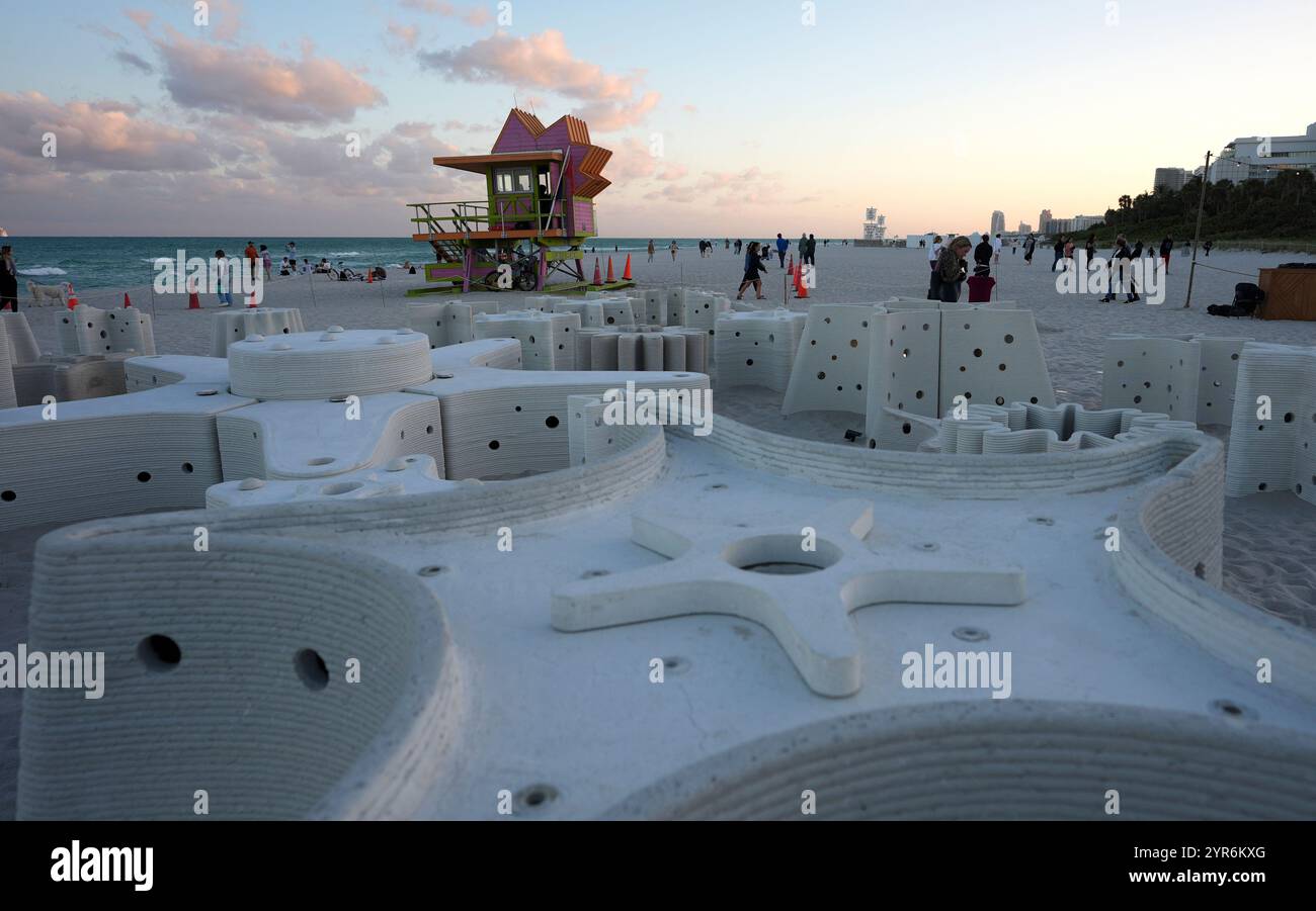 The Miami Reef Star art installation is displayed during Miami Art Week ...
