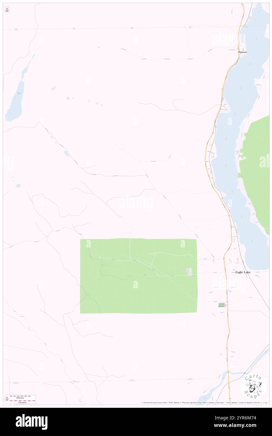 Eagle lake maine map Cut Out Stock Images & Pictures - Alamy